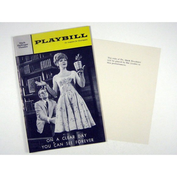 Playbill | Other | Clear Day See Forever Playbill October 965 Barbara ...